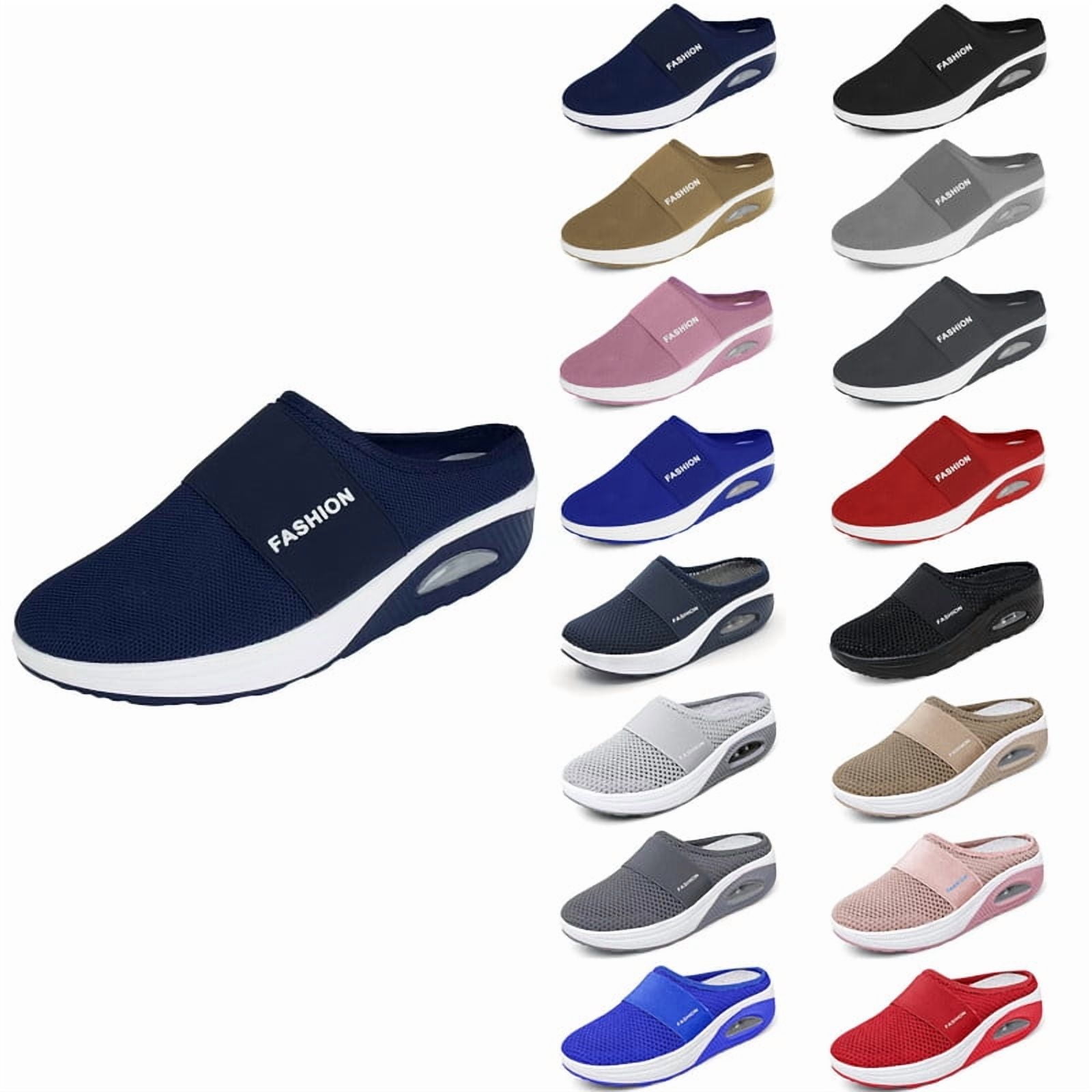 Diabetic Air-Cushion Slip-On Walking Shoes, Orthopedic Diabetic ...
