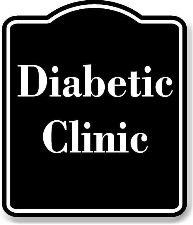 Diabetic Clinic BLACK Aluminum Composite Sign Aluminium Composite Sign ...