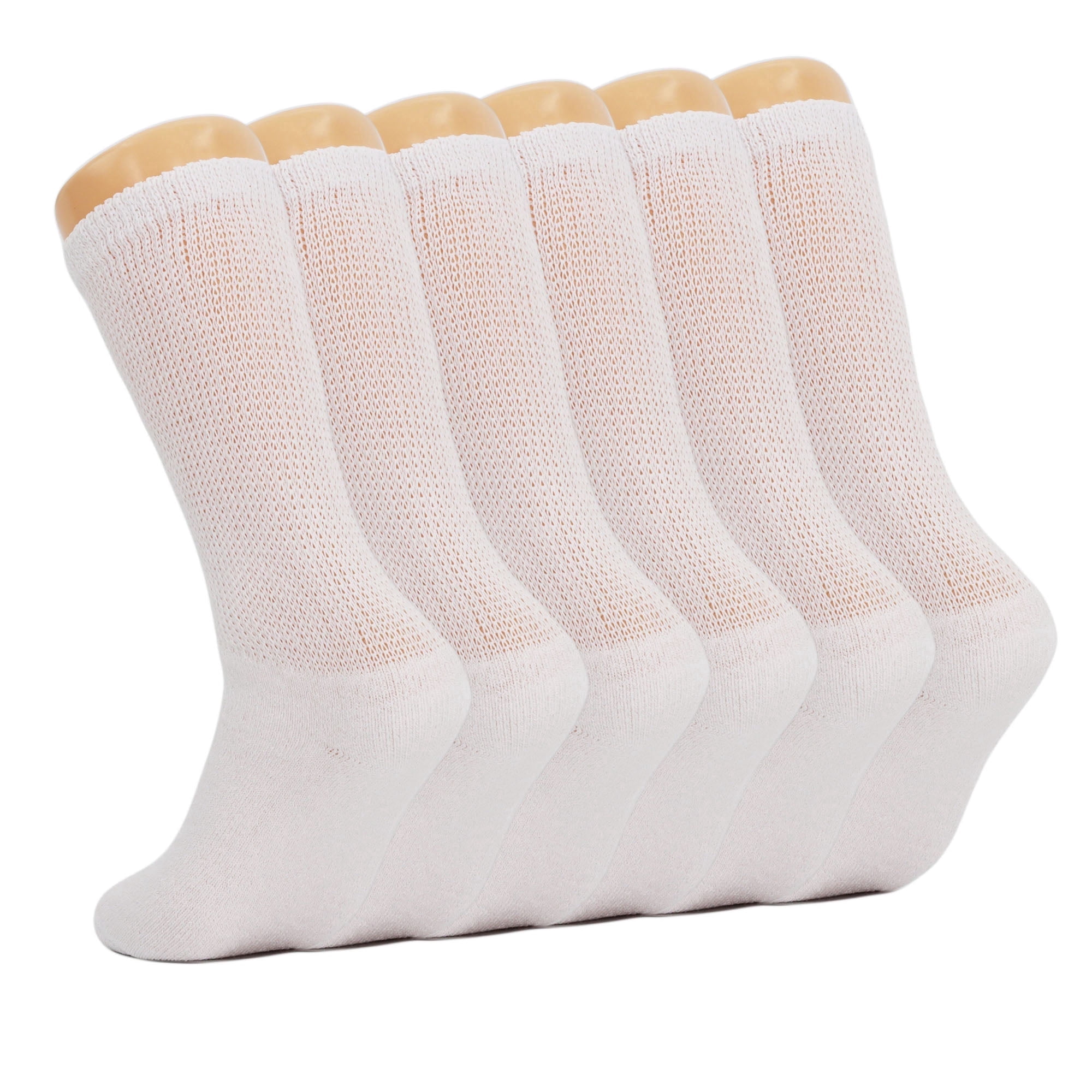 Diabetic Crew Socks for Men and Women, Non Binding Top, Cushioned Sole ...