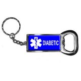 Diabetic Diabetes Keychain Key Chain Ring Bottle Bottlecap Opener ...