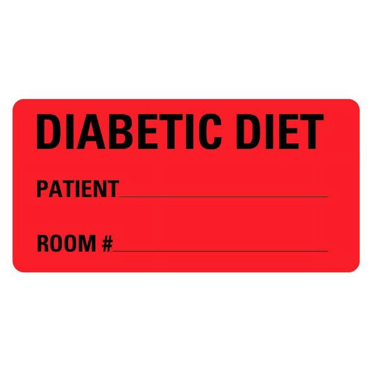 Diabetic Diet Food Service Medical Labels - Walmart.com