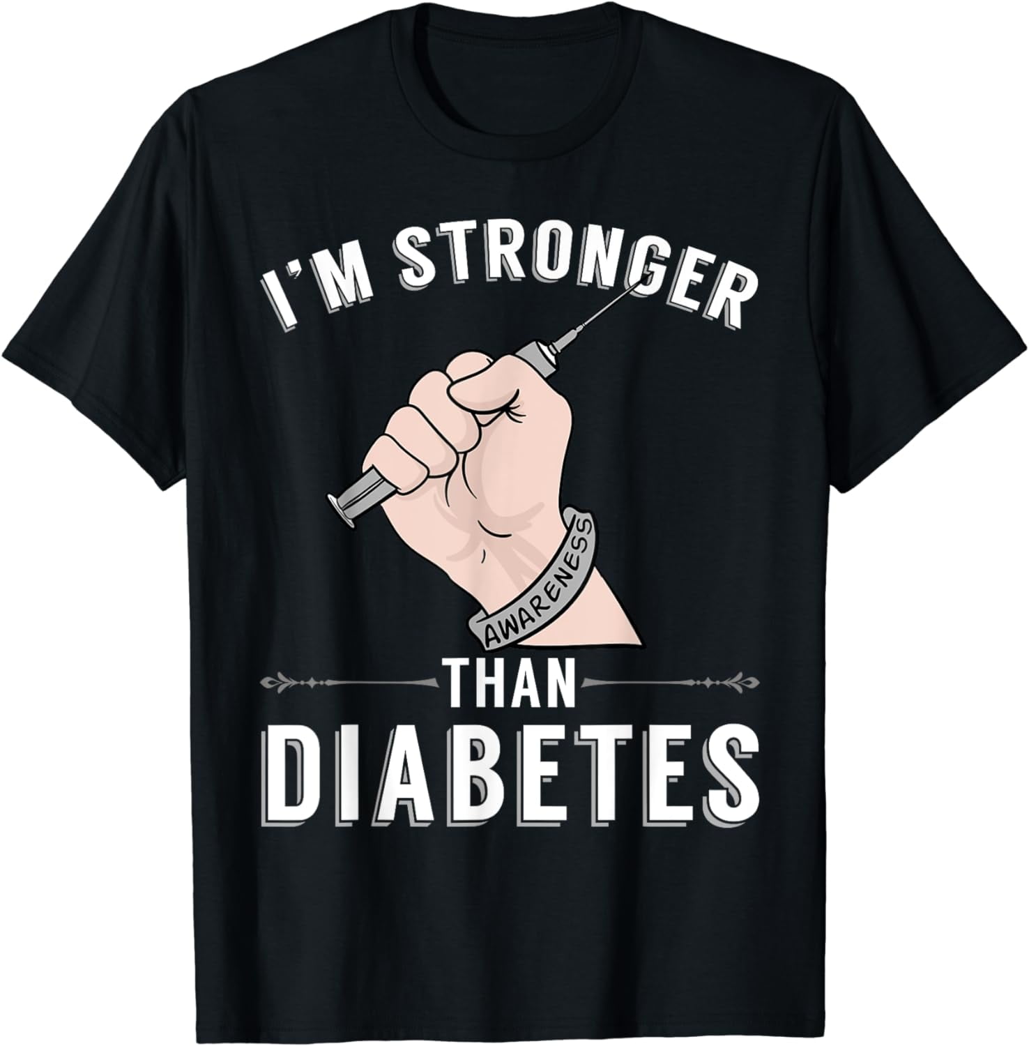 Diabetic Shirt Type 2 Diabetes Disease Insulin Gift Idea - Walmart.com