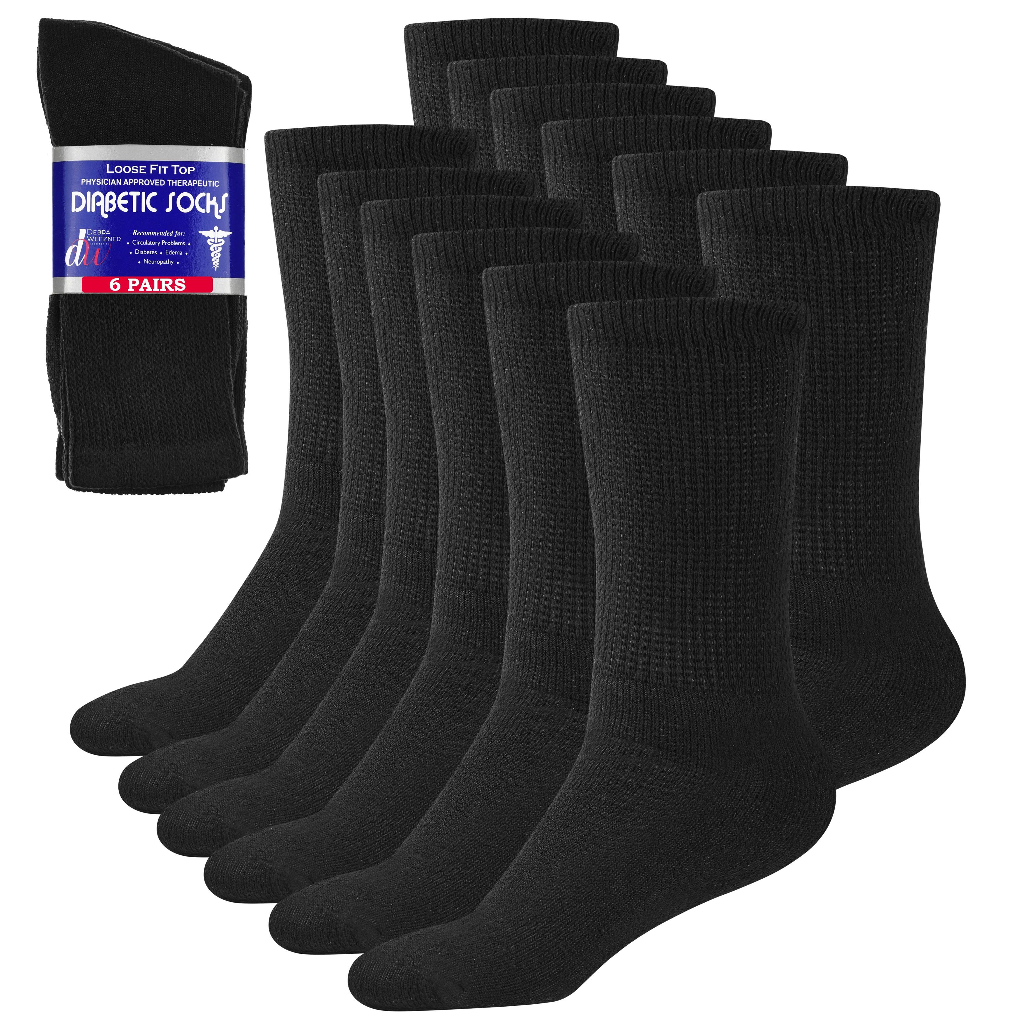 Diabetic Socks Men's & Women Crew Style Physicians Approved Socks, 9 ...