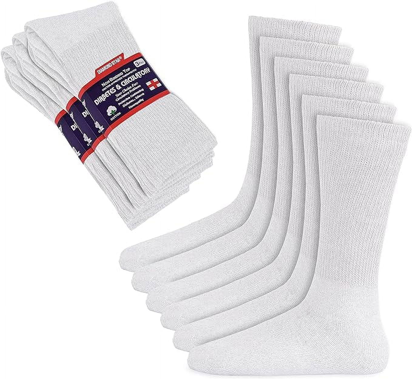 Diabetic Socks Men's & Women Crew Style Physicians Approved Circulatory ...