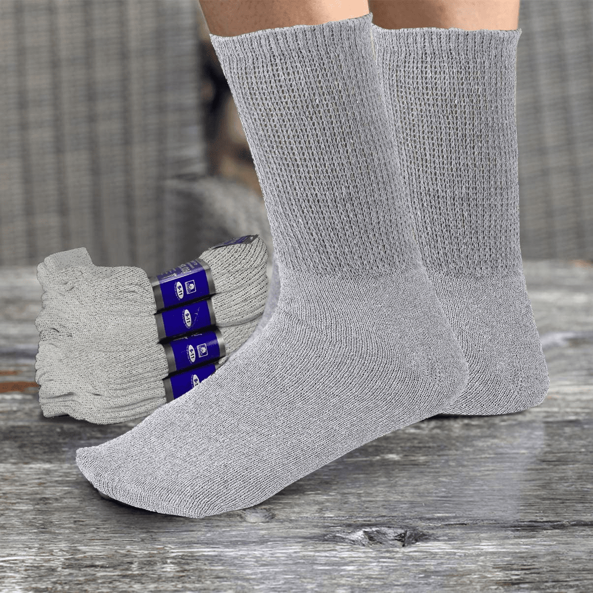 Diabetic Socks Men's & Women Crew Style Physicians Approved Socks 3-6 ...