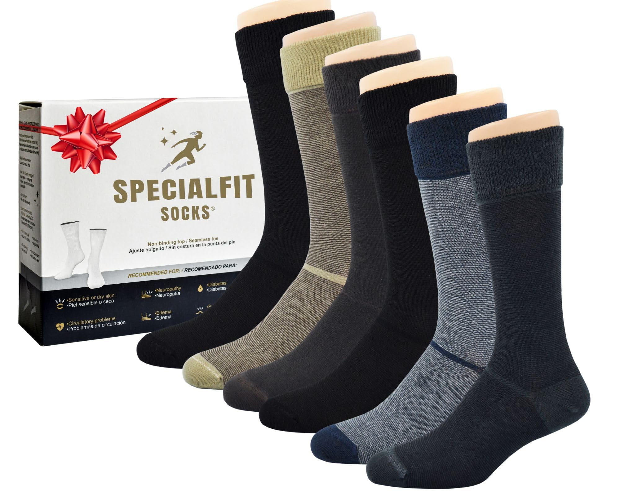 Diabetic Socks for men, super Soft and Comfortable, Non binding cotton ...