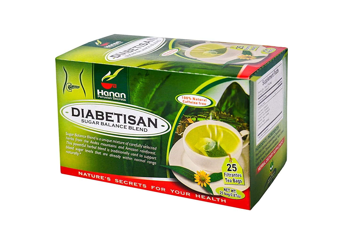Diabetisan Blood Sugar Control Herbal Tea, 100% Natural with Dandelion ...