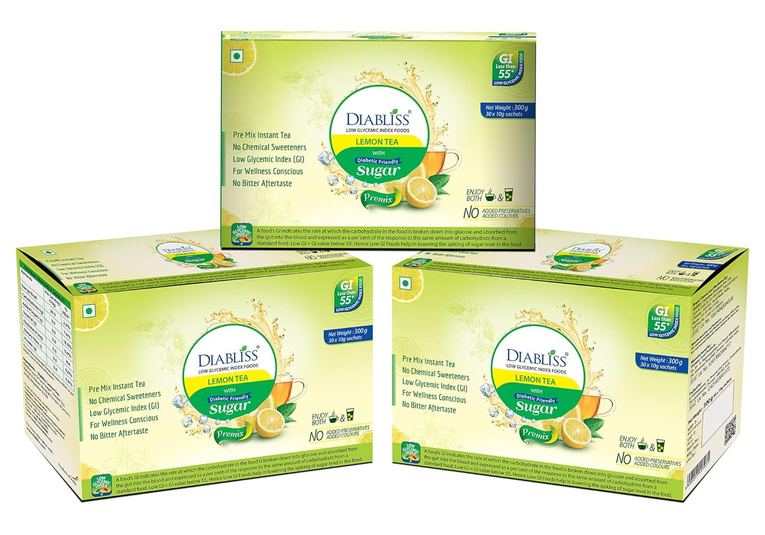 Diabliss Premix Instant Lemon Green Tea With Diabetic Friendly Sugar ...