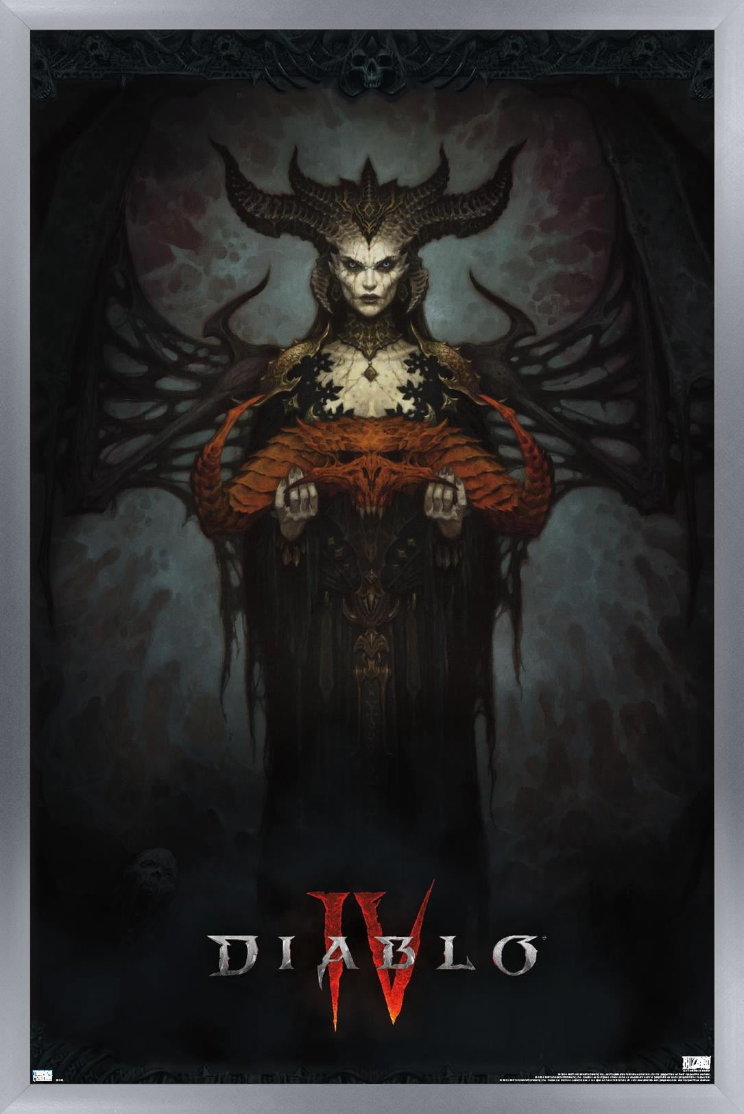 Diablo 4 - Lilith Key Art Wall Poster, 14.725" x 22.375" Framed ...