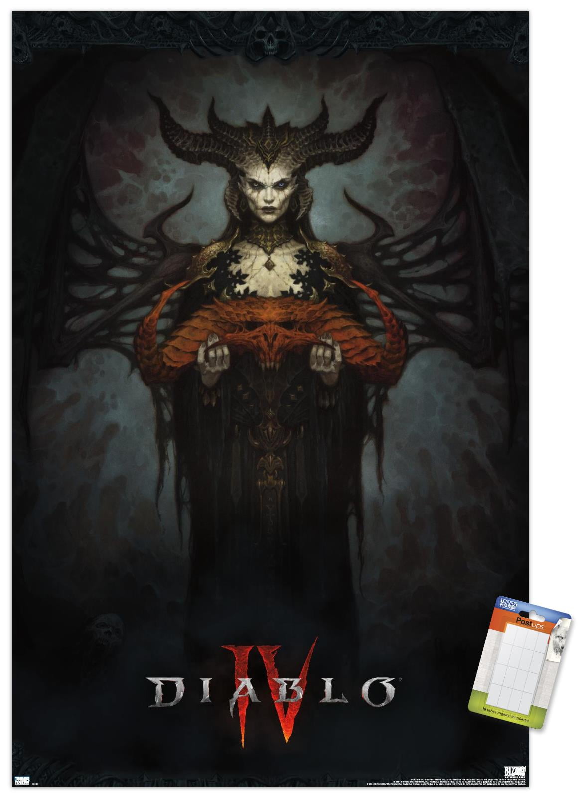 Diablo 4 - Lilith Key Art Wall Poster, 22.375" x 34" - Walmart.com