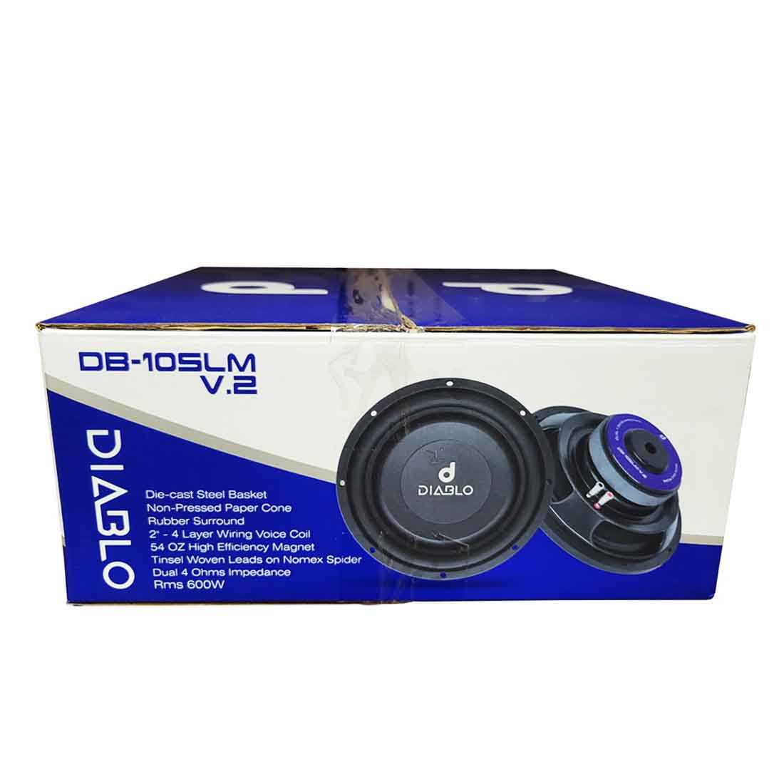 Diablo DB-10SLMV.2 10" 600W RMS Dual 4-Ohm Voice Coil DVC Car Audio ...