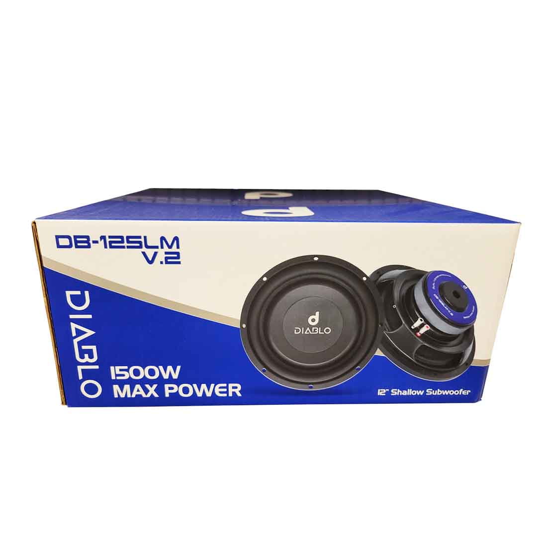 Diablo DB-12SLM V.2 D4 12" DVC Shallow Subwoofer - 1500W Max Dual 4-Ohm ...