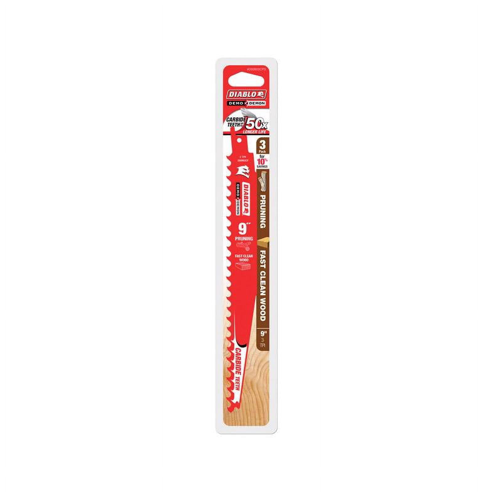 Diablo Demo Demon 9 in. Carbide Tipped Reciprocating Saw Blade 3 TPI 3 ...