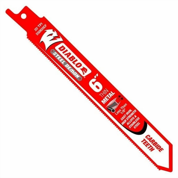 Diablo Ds0620Cf Demon Carbide Thin Metal Cutting Reciprocating Blade 6 ...