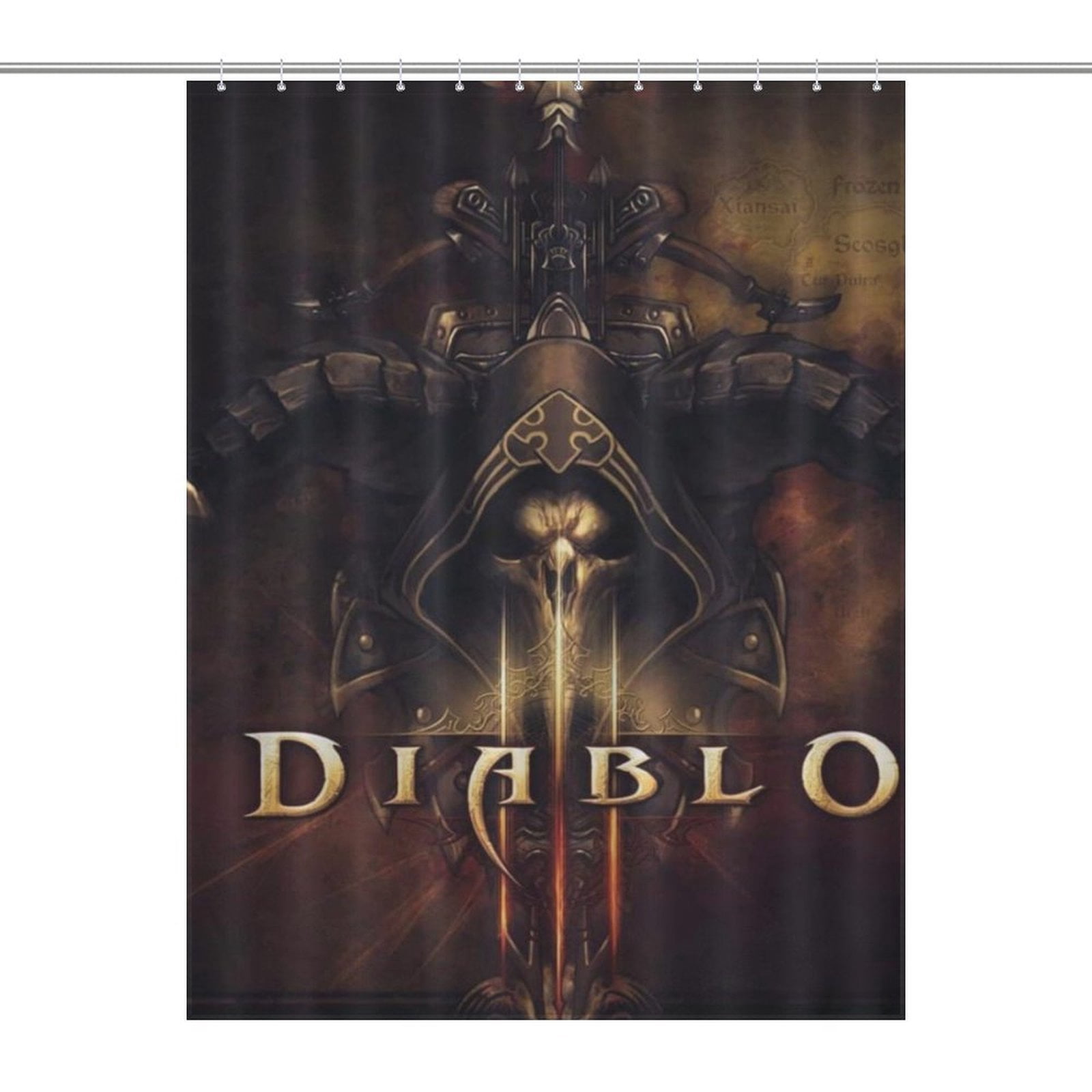 Diablo Game Shower Curtain Decor Bath Curtain Waterproof Polyester ...