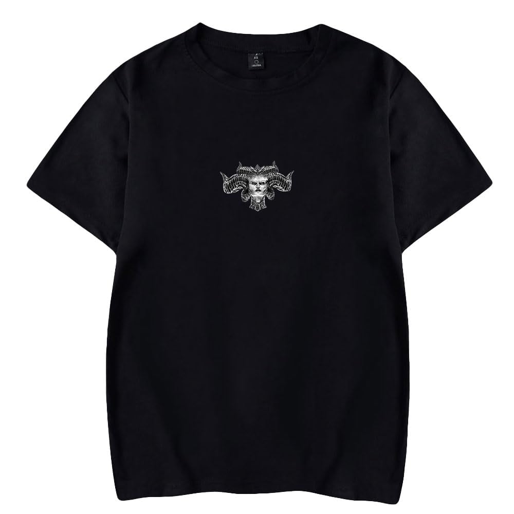 Diablo IV Lilith Digital T-Shirt Merch Men Short Sleeve Women Funny Tee ...