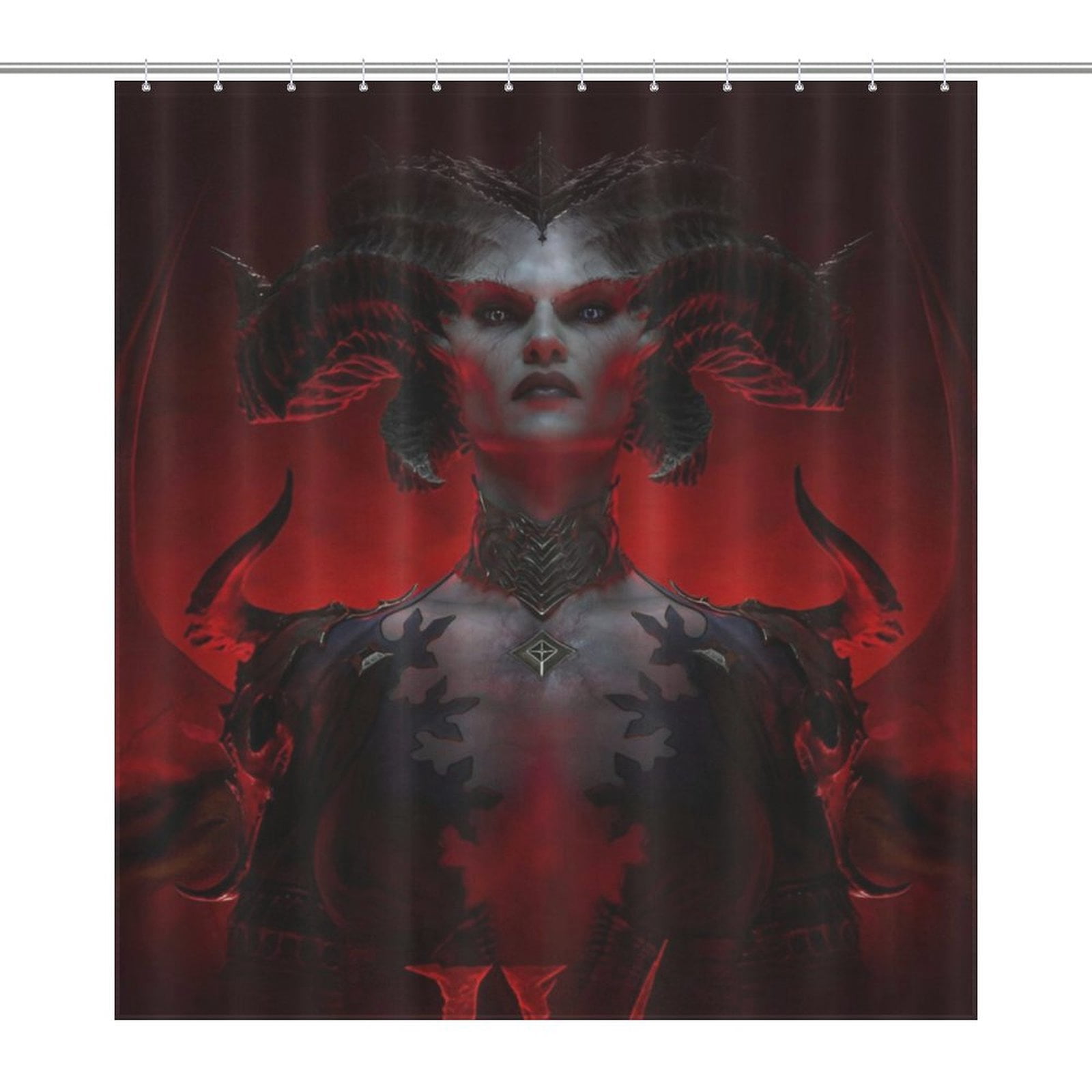 Diablo IV Shower Curtain Decor Bath Curtain Waterproof Polyester Fabric ...