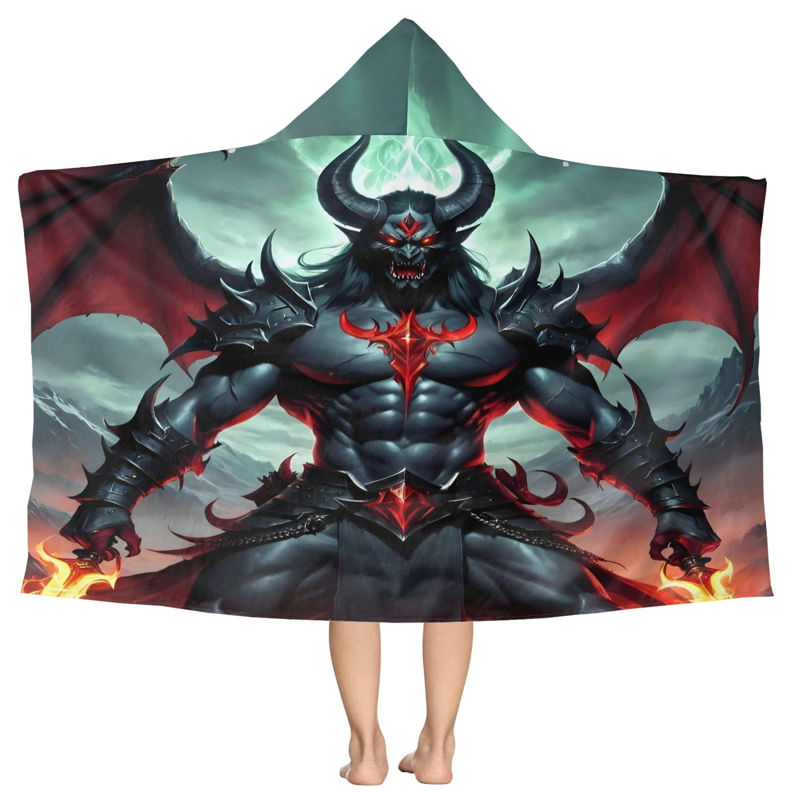 Diablo Immortal Pattern Beach Poncho - Microfiber - Towel - Kids ...