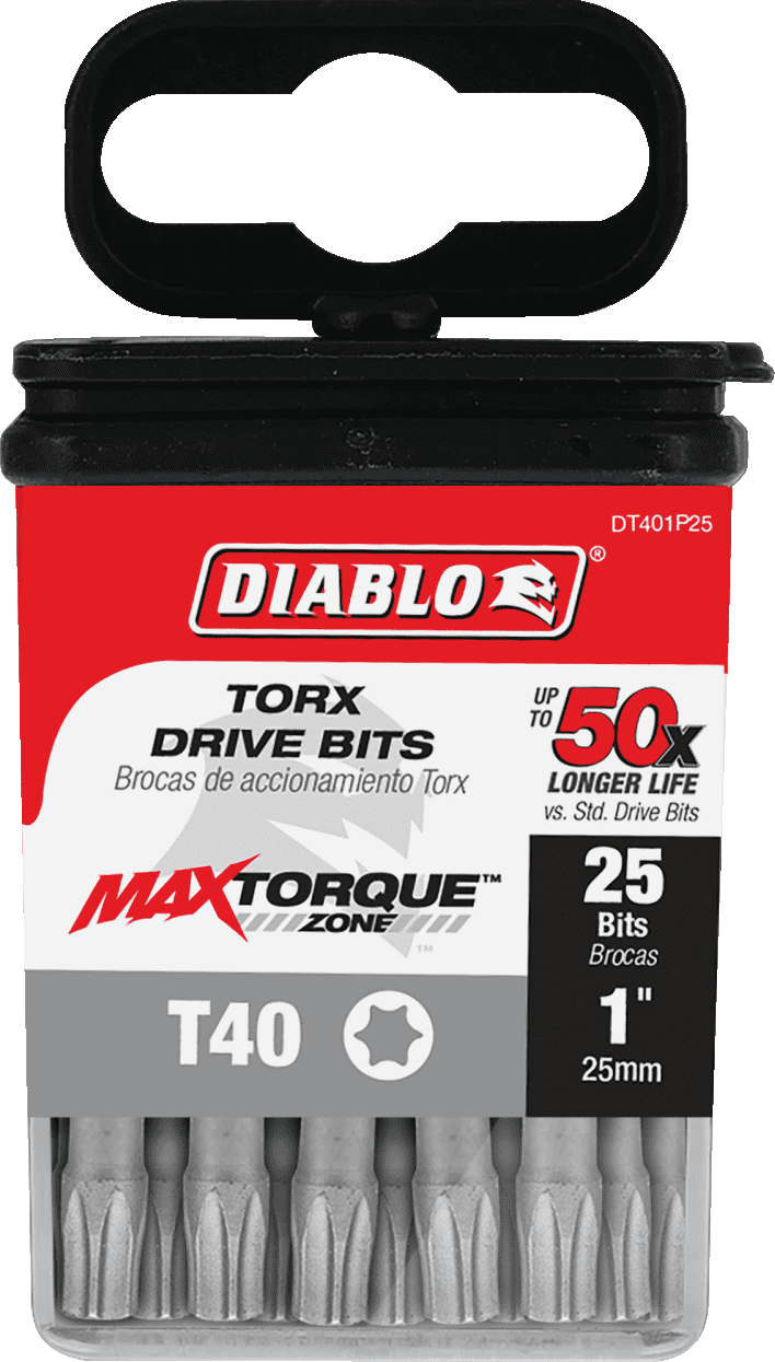 Diablo Insert Impact Screwdriver Bit - Pack of 4 — Heavy-Duty ...