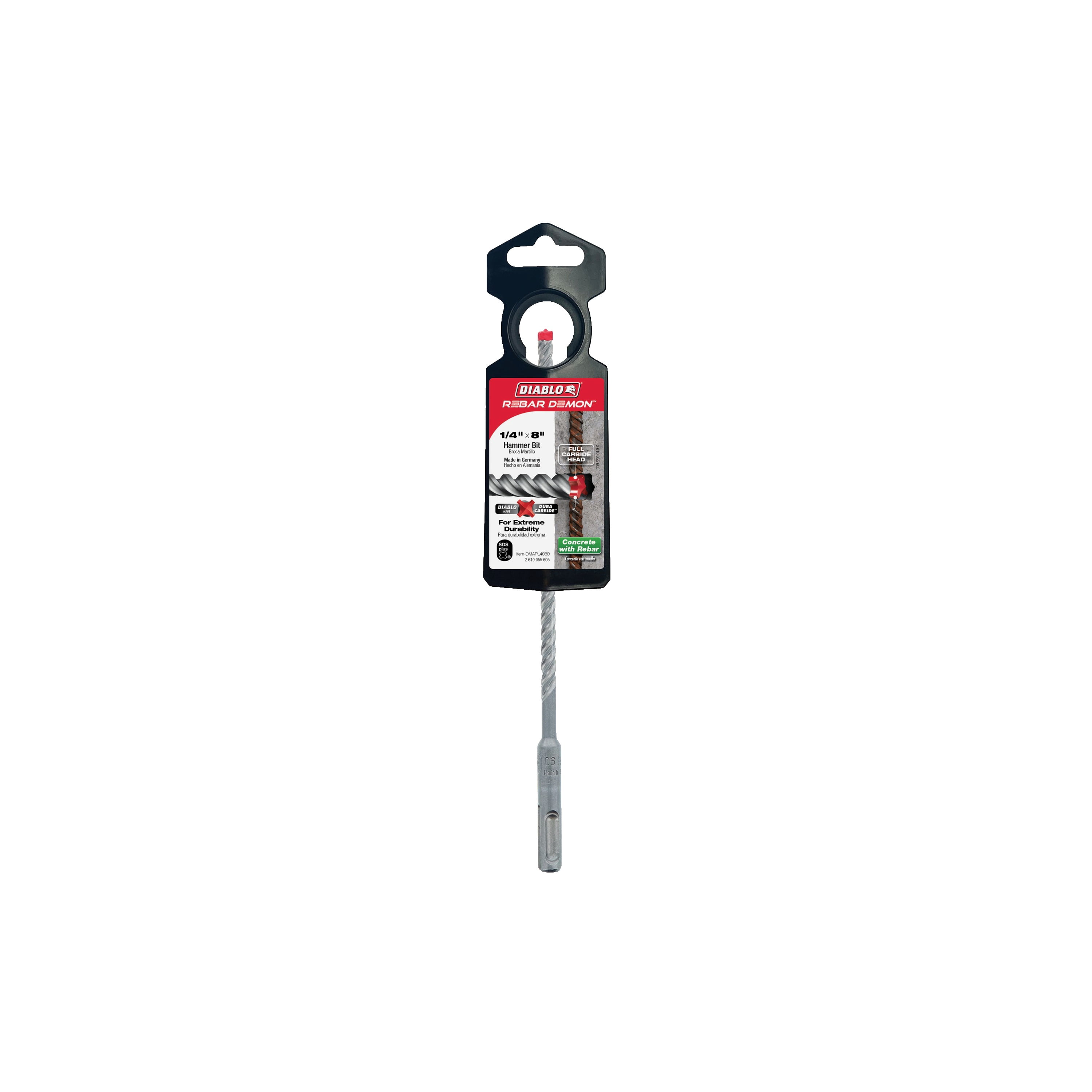 Diablo Rebar Demon SDS-Plus Full Carbide Rotary Hammer Drill Bit - Pack ...