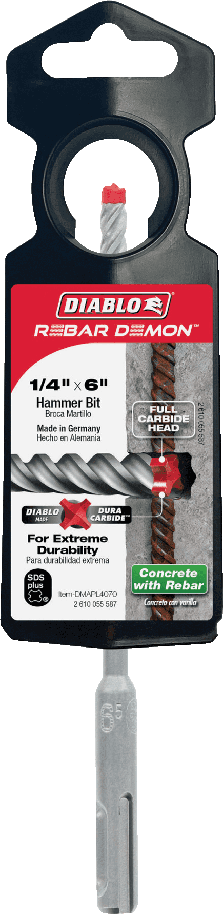 Diablo Rebar Demon SDS-Plus Full Carbide Rotary Hammer Drill Bit ...