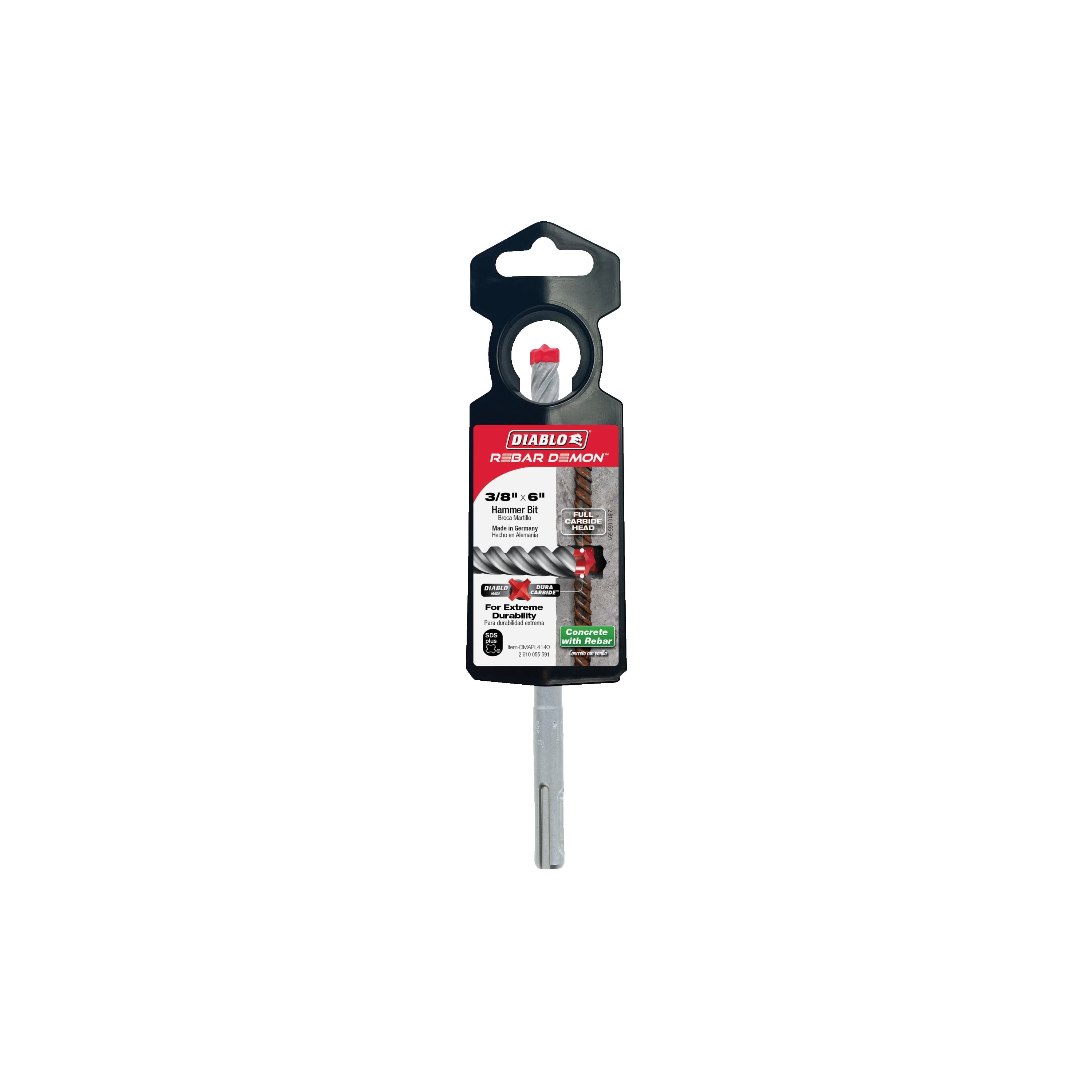Diablo Rebar Demon SDS-Plus Full Carbide Rotary Hammer Drill Bit ...