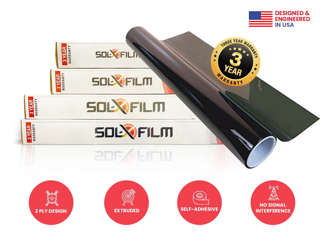 Diablo SOL-X Film - 20" x 100 Ft Roll - 2 Ply 5% Window Tint ...
