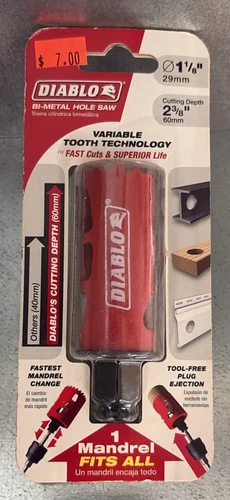 Diablo Tools 1-1/8" Bi-Metal Hole Saw Quick Change *Dhs1125 - Walmart.com