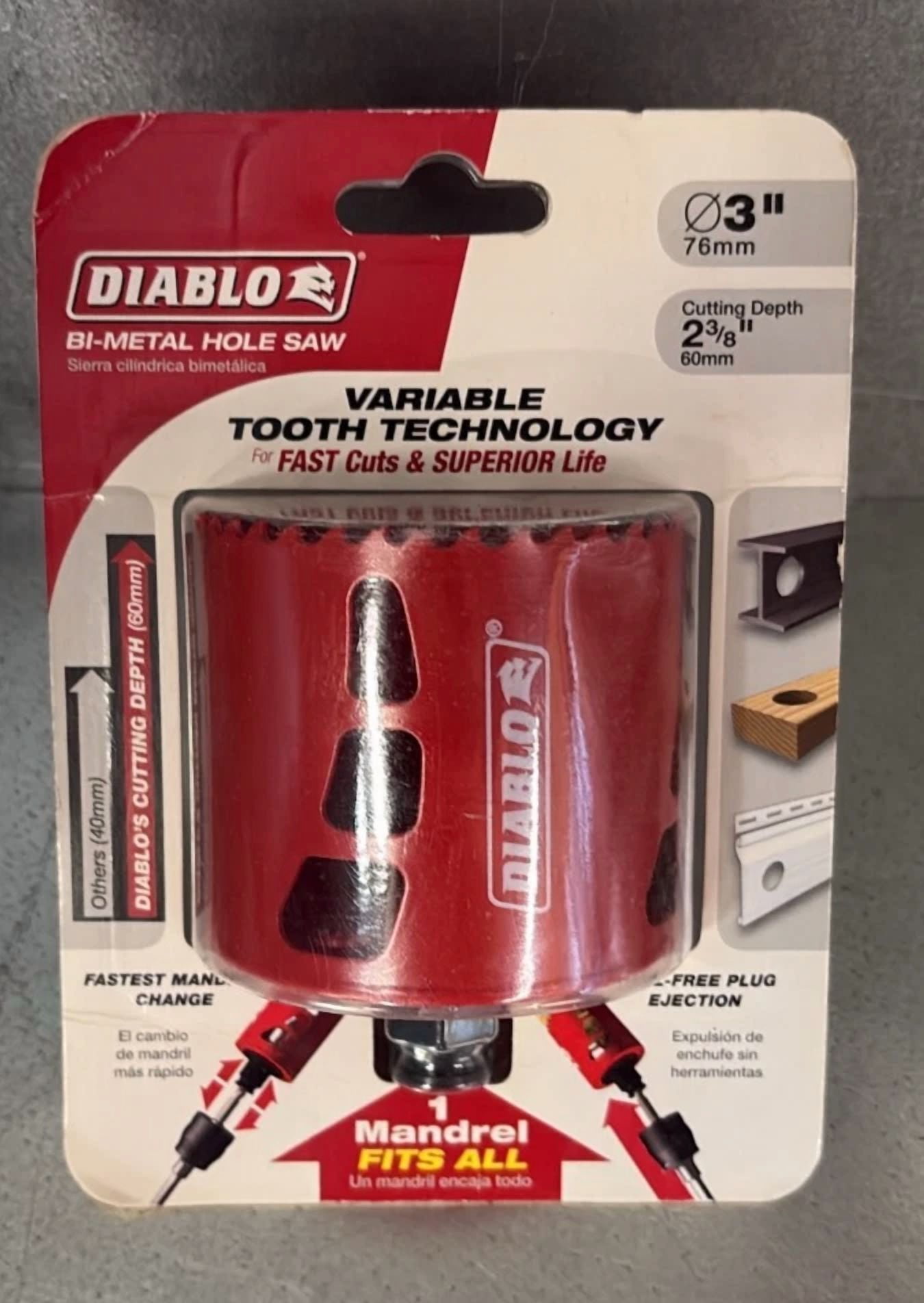 Diablo Tools 3" Bi-Metal Hole Saw Quick Change *Dhs3000 - Walmart.com