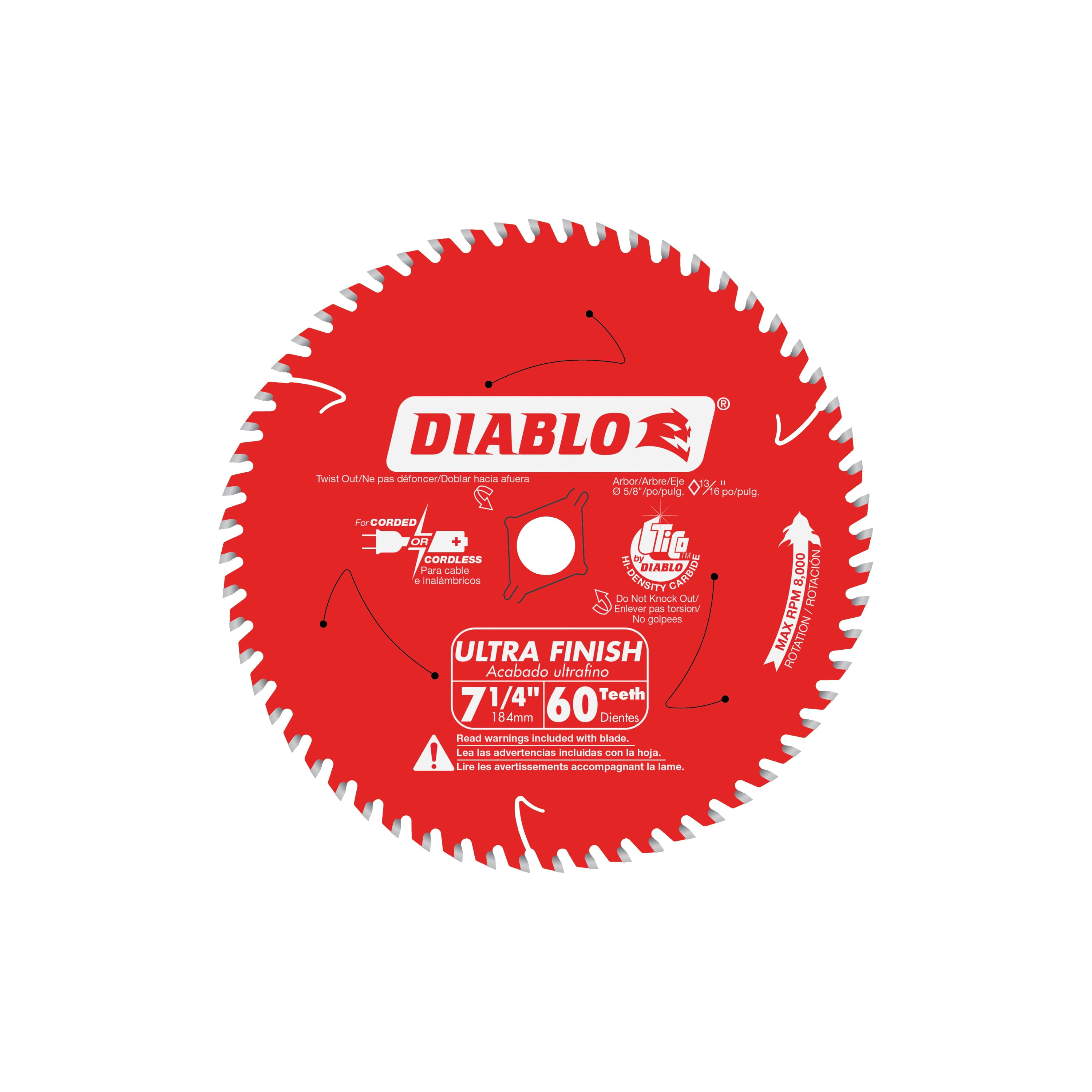 Diablo Ultra Finish Circular Saw Blade - Pack of 4 - Walmart.com