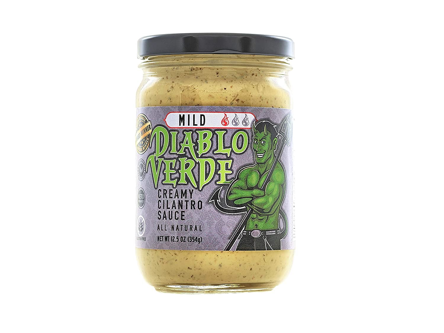Diablo Verde Salsa, Creamy Cilantro Sauce, Mild 12.5 ounce Jar ...