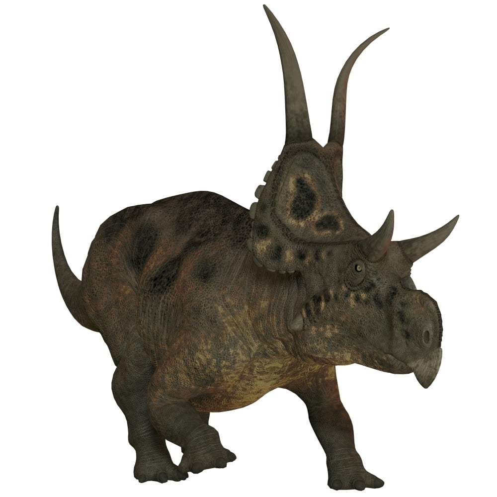 Diabloceratops a herbivorous dinosaur from the Cretaceous Period Poster ...