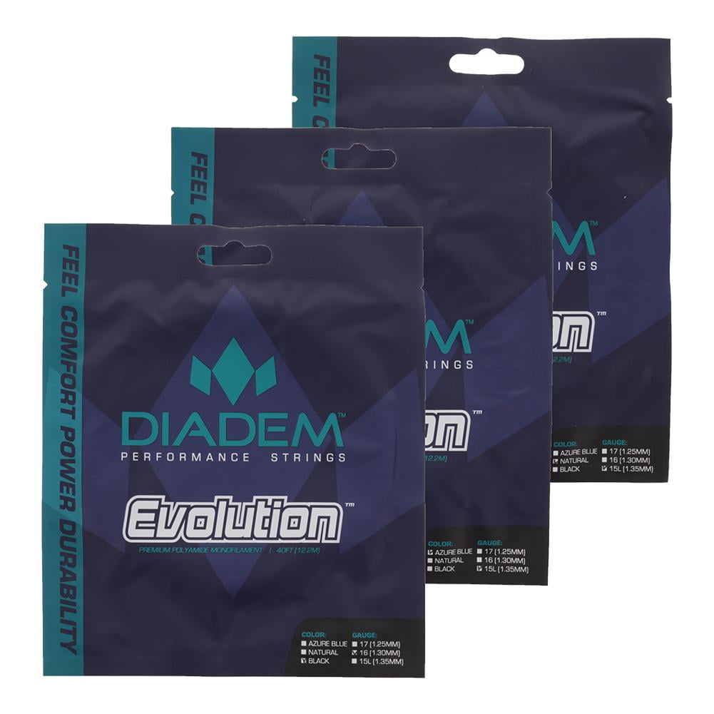 Diadem Evolution Tennis String ( 16G Natural ) - Walmart.com