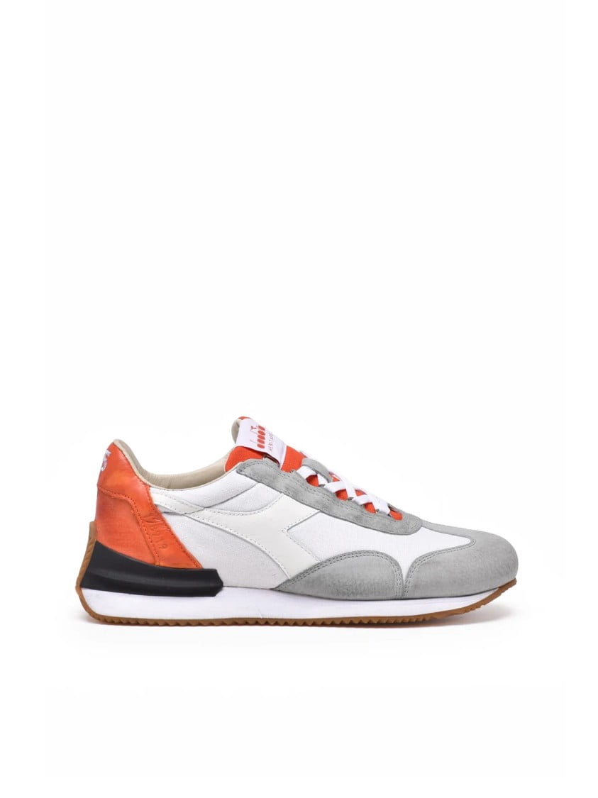 Diadora Heritage White Grey Leather Polyester Equipe Sneakers White ...