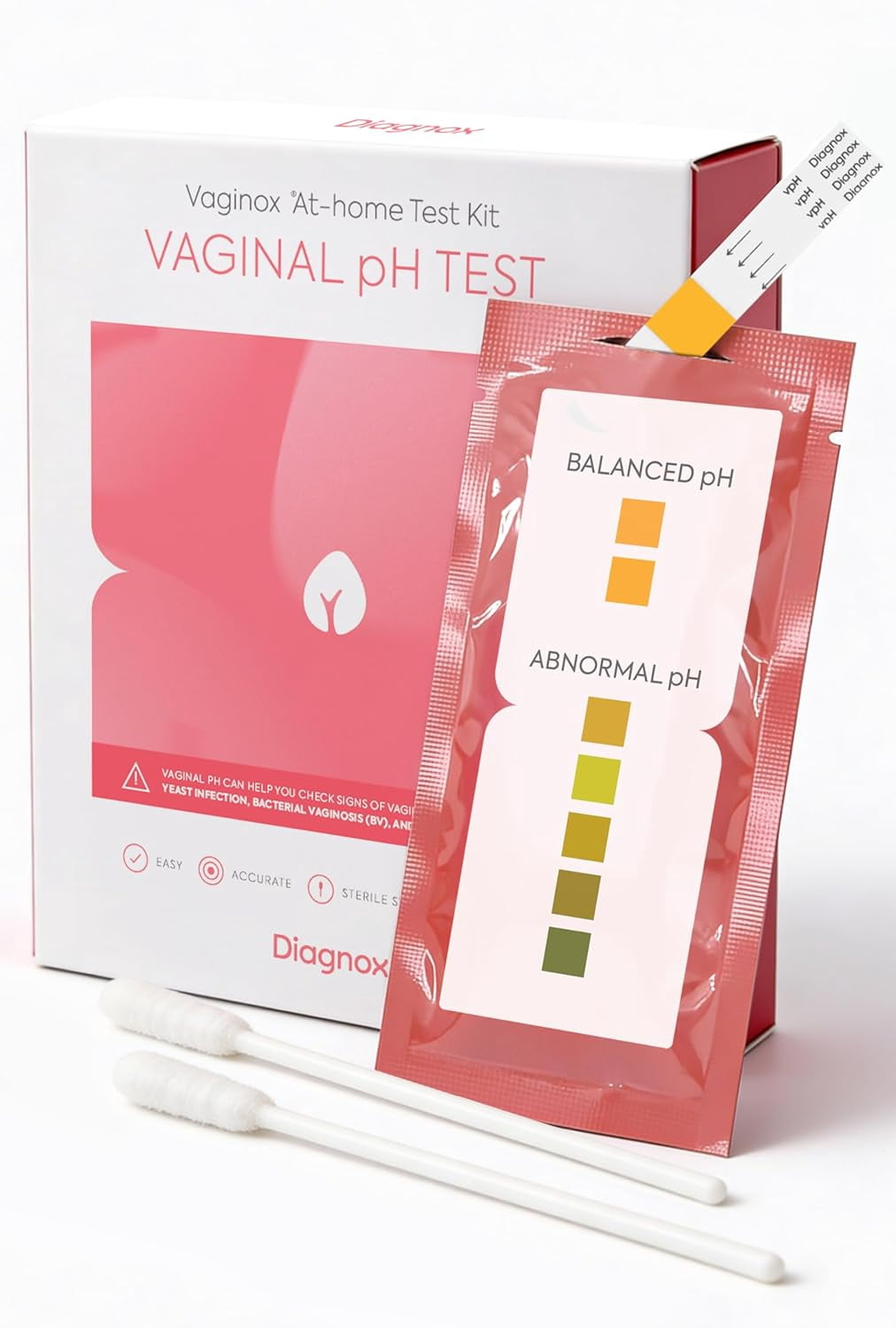 Diagnox Health At Home Vaginal pH Test Strips For Women, Early ...