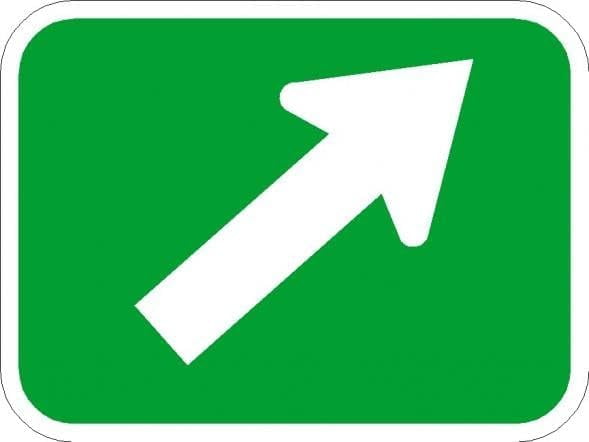 Diagonal Auxiliary Bike Sign Guide Signs Metal Sign Tin Sign 12x16 Inch ...