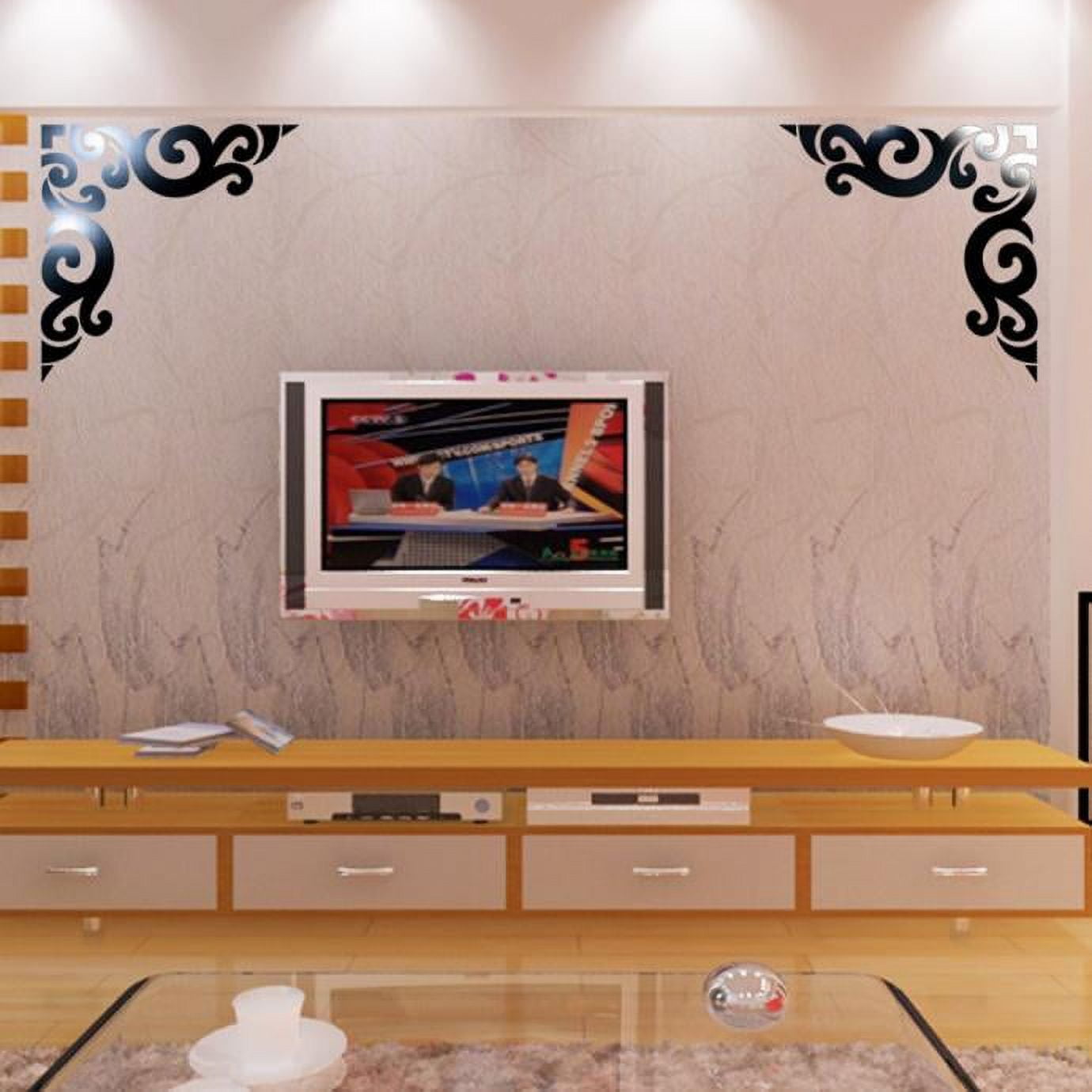 Diagonal Corner Line Acrylic Mirror Wall Stickers Diy - Walmart.com