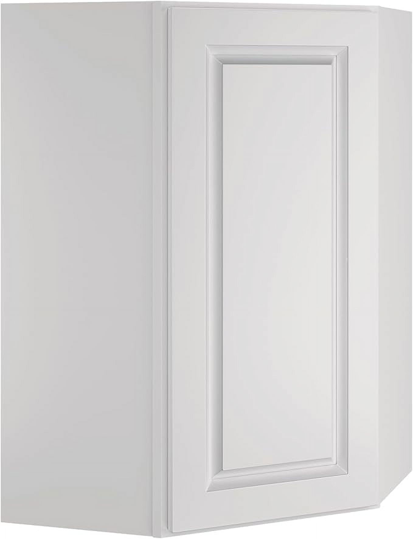 Diagonal Corner Wall Cabinet, 36" H Wall Kitchen Cabinets with Two ...