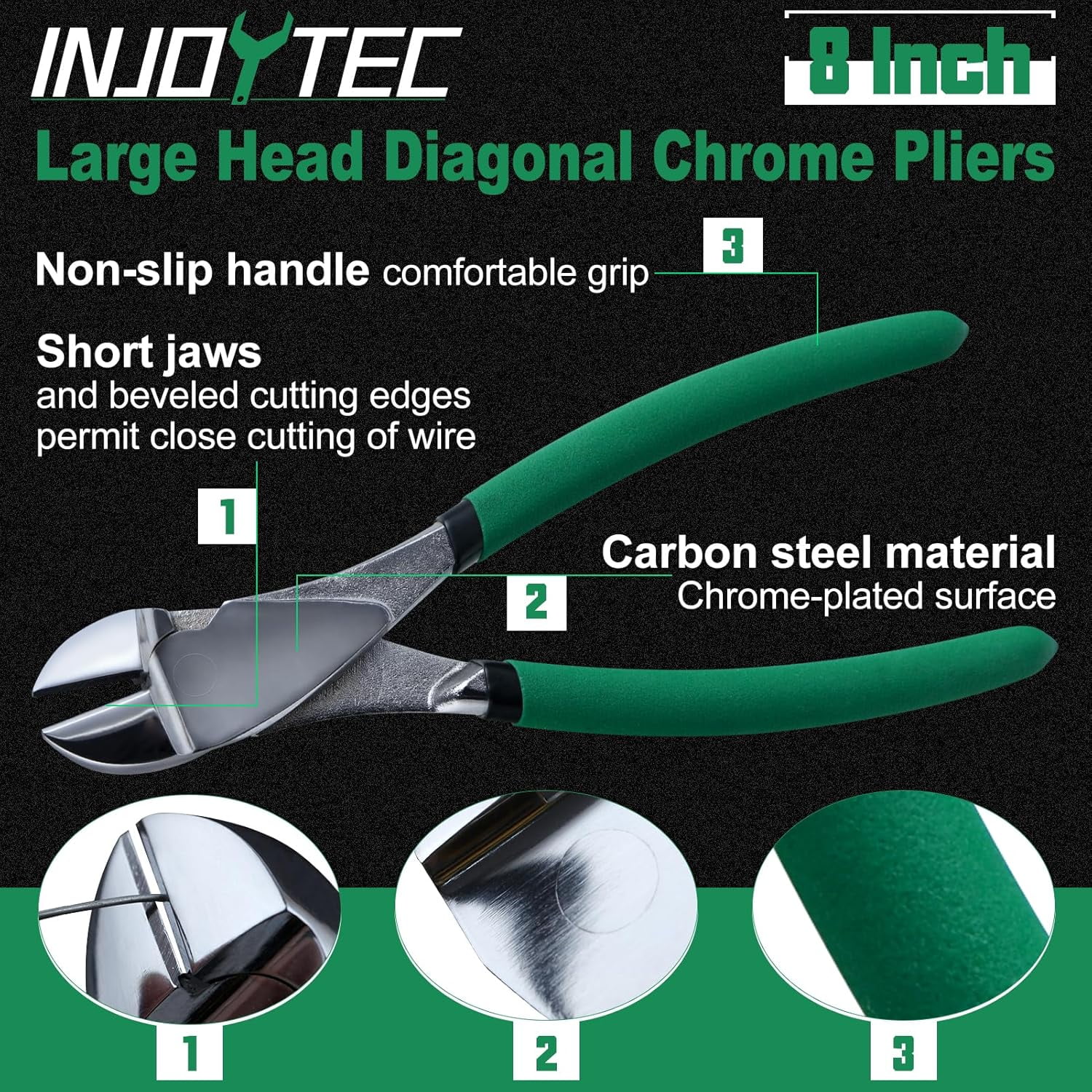 Diagonal Cutters Large Head Diagonal Chrome Pliers 8-Inch Diagonal ...