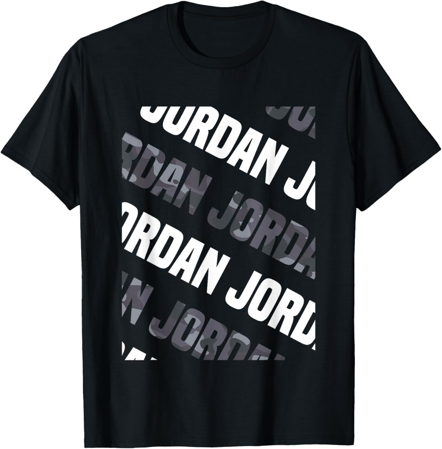 Diagonal Jordan Pattern Design Gift Grey Camouflage Print T-Shirt ...
