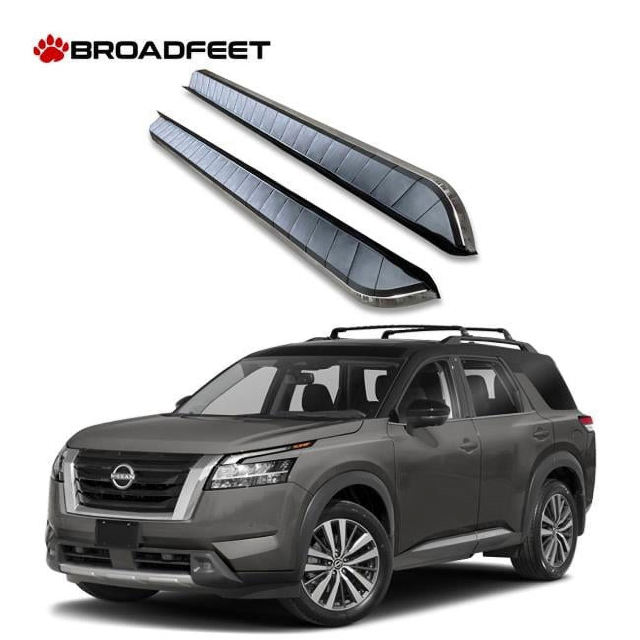 Diagonal Lines Running Board with Chrome Edge for 2015-2023 Ford F-150 ...