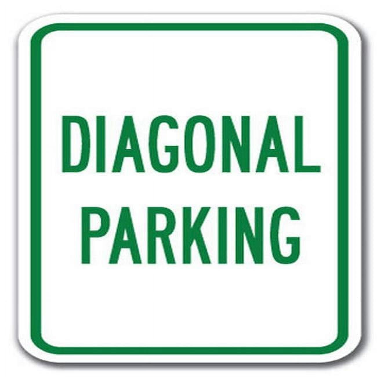 Diagonal Parking Sign 12" x 18" Heavy Gauge Aluminum Signs - Walmart.com