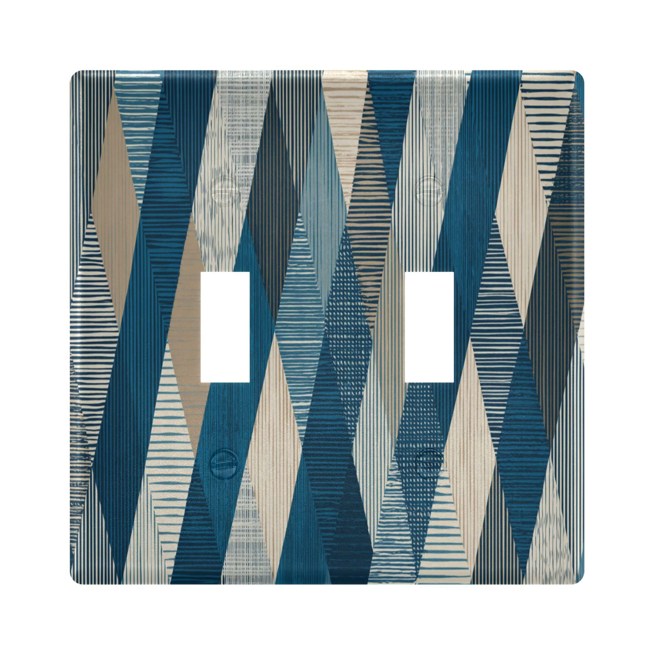 Diagonal Stripes Mixture Colors Light Switch Cover Electrical Outlet ...
