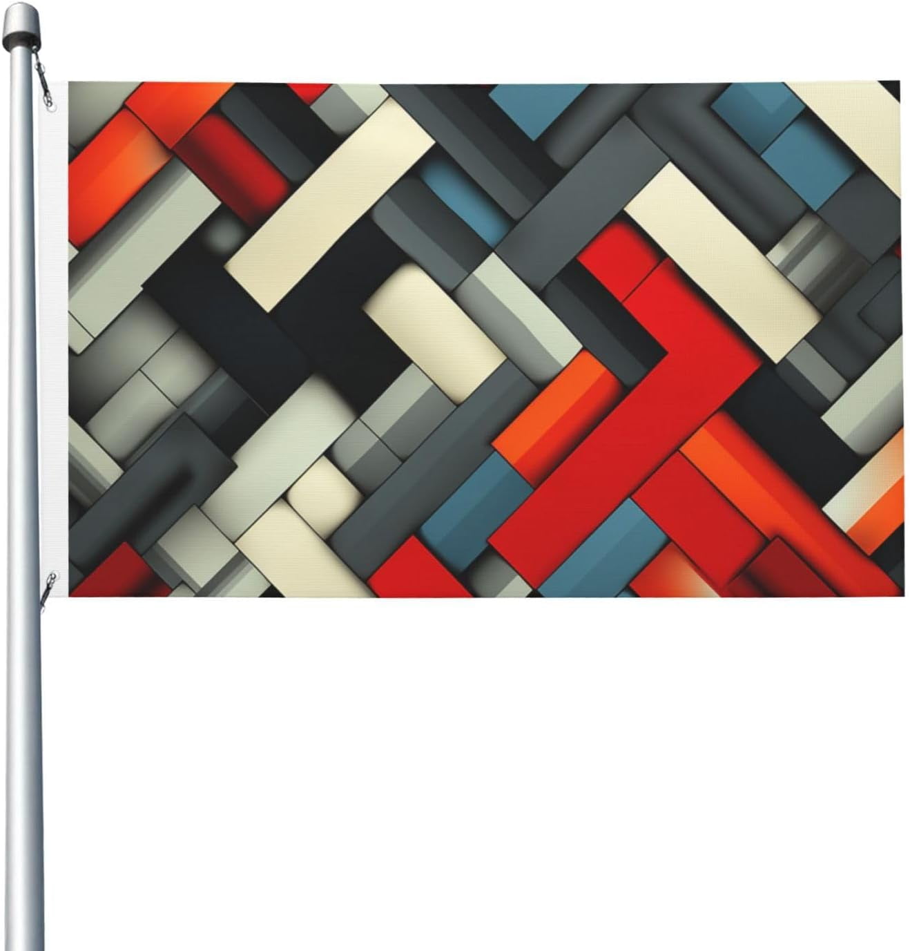 Diagonal geometric Garden Flag Welcome Flags for Outside Holiday Banner ...