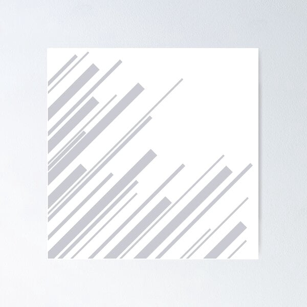 Diagonals - Grey Poster Wall Art, Modern Wall Decor For Living Room ...