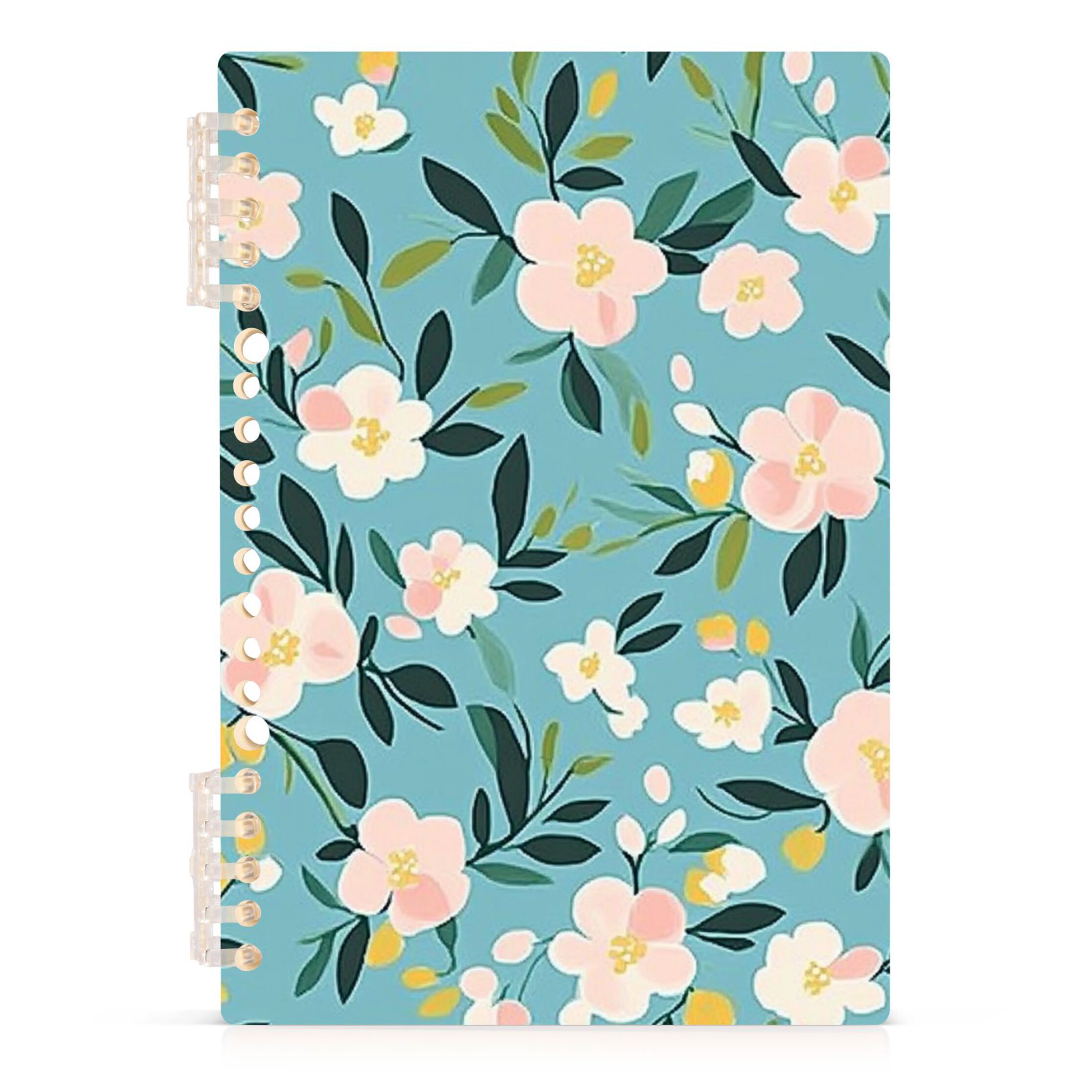 Diagram Of Daisies and Leaves Lined Spiral Journal Notebook 60 Pages A5 ...