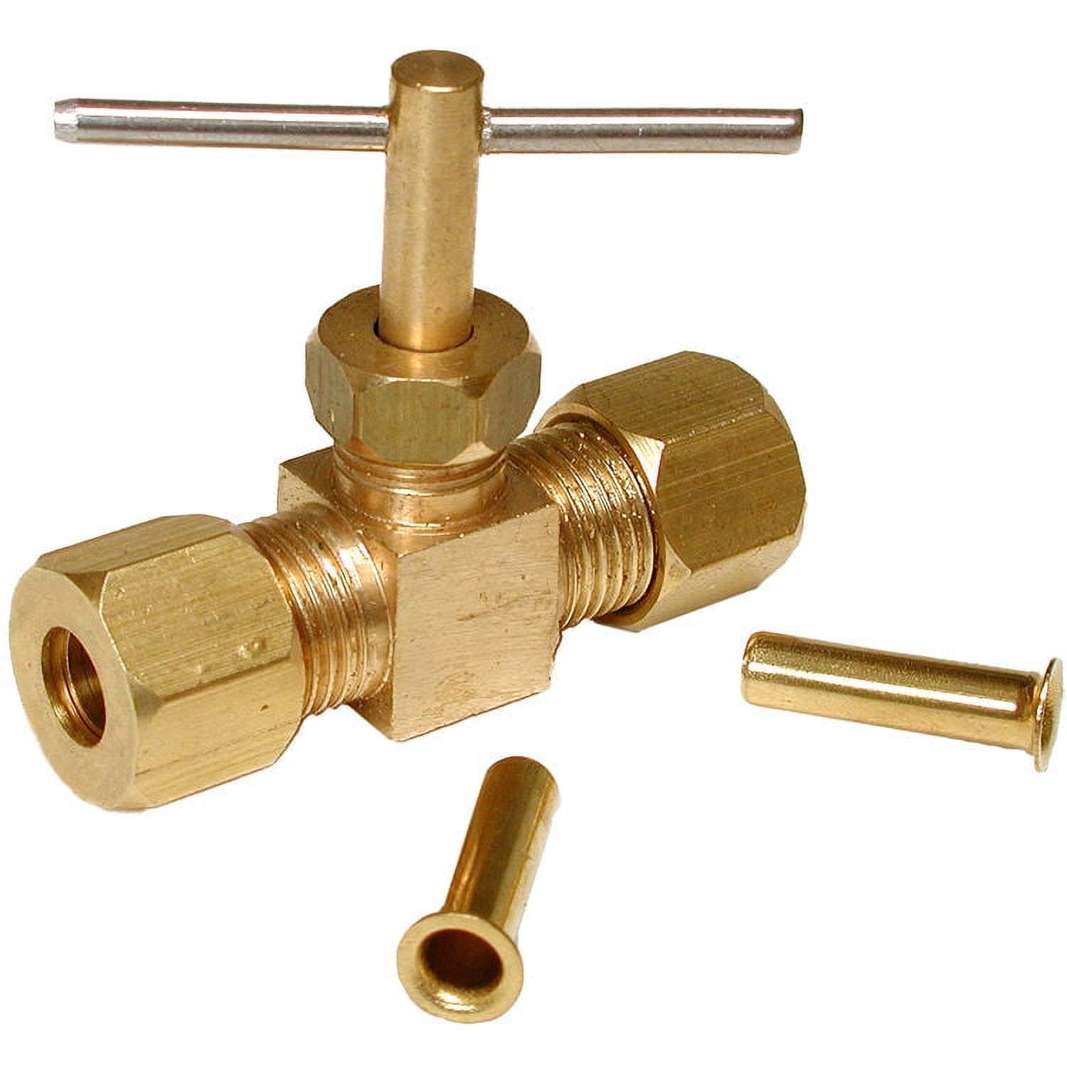 Dial 1/4 In. Brass Compression Needle Valve 94045 - Walmart.com