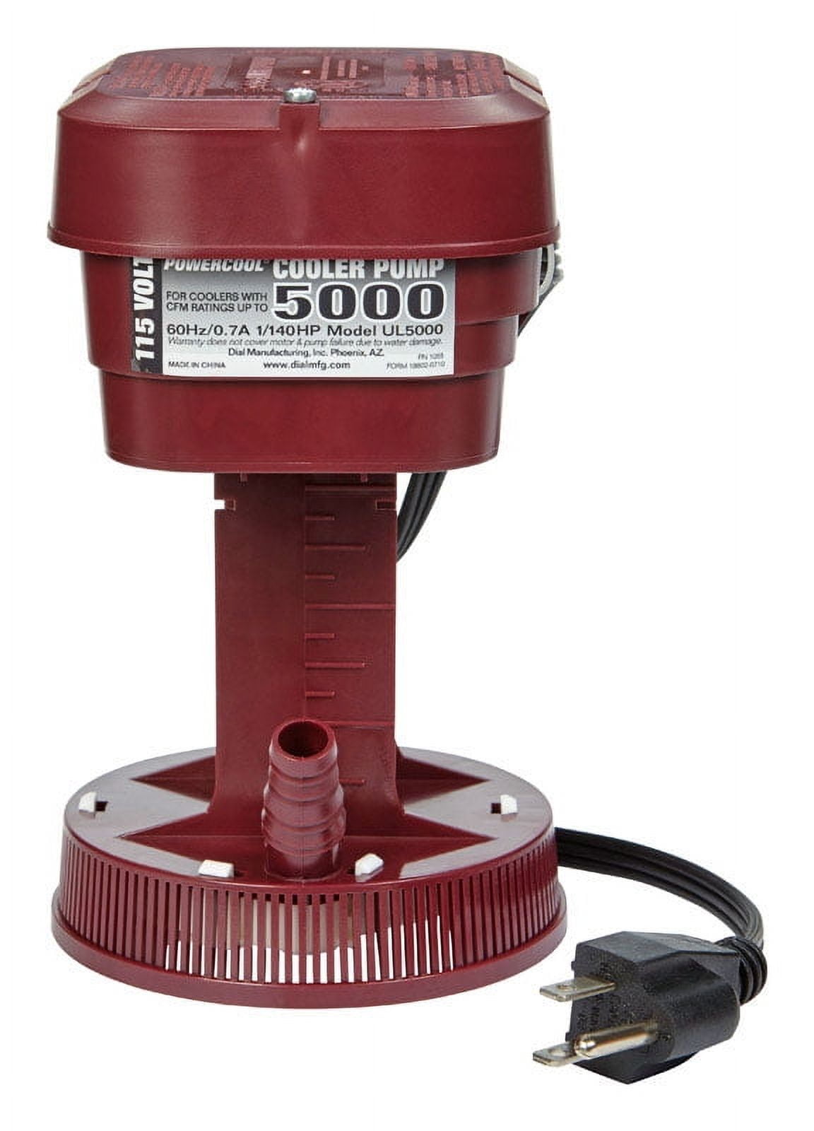 Dial 115V Evaporative Cooler Offset Pump, 5000 CFM/225 GPH, UL Listed ...