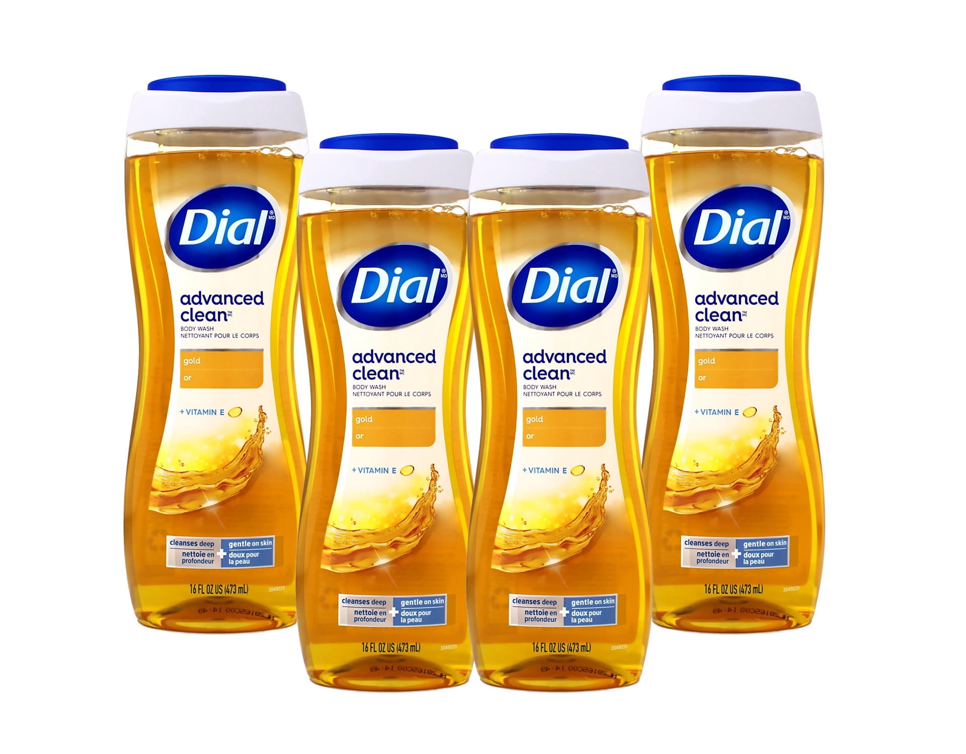 Dial, Body Wash, 16 fl oz, Advanced Clean Gold Pack of 4 - Walmart.com