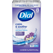 Dial Antibacterial Bar Soap, Refresh & Renew, Mountain Fresh, 4 oz, 8 ...